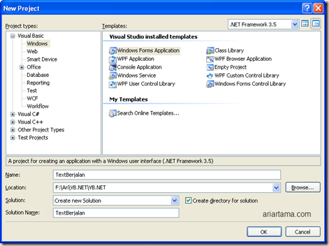 Membuat Text Berjalan di VB.NET | WWW.Net-Examples.Com